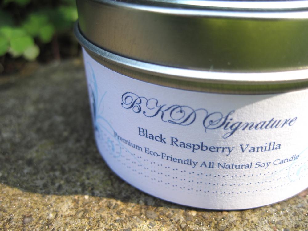 Black Raspberry Vanilla Scented Premium Eco Friendly All Natural Soy ...