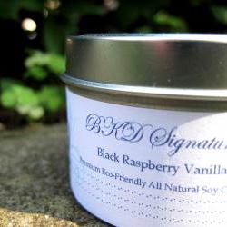 Black Raspberry Vanilla Scented Premium Eco Friendly All Natural Soy ...